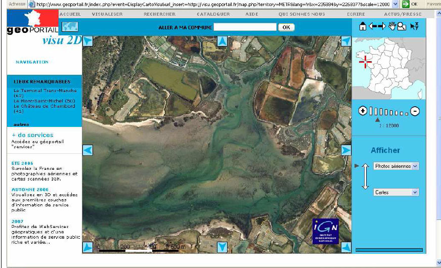 Lancement officiel du Géoportail de l'IGN : premières photos